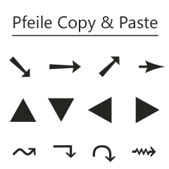 ️ Pfeile ️ Pfeil-Symbole zum Kopieren | Copy & Paste